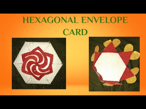 DIY Hexagonal Envelope Card | Scrapbook card | Hexagonal card | - YouTube