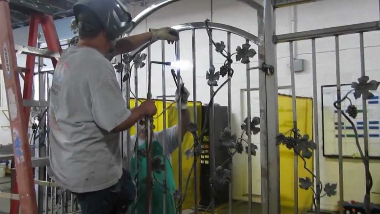 Custom Forged Grape Vine Gate - YouTube