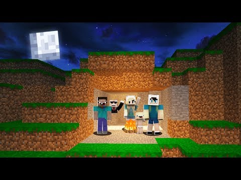 TROLL BEBEK AİLESİ İLE 24 SAAT MAĞARA'da KALDI! 😱 Minecraft