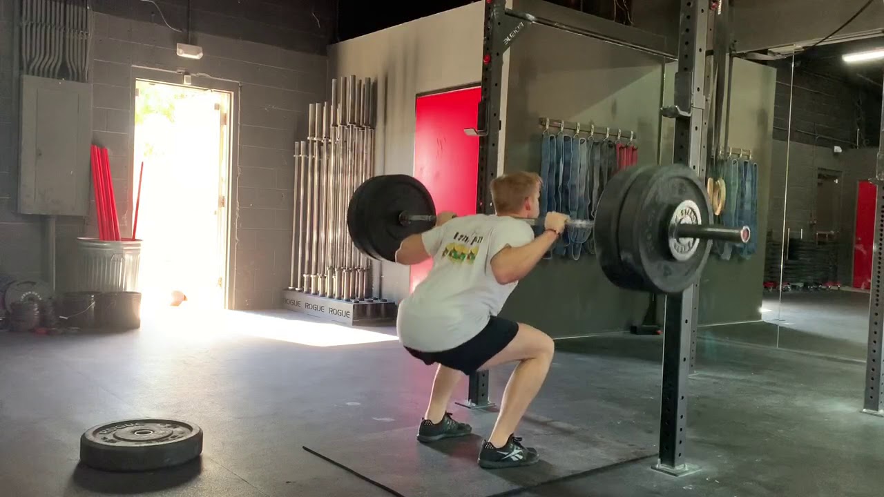 CAT Back Squat 5x5 @215# Set4 - YouTube