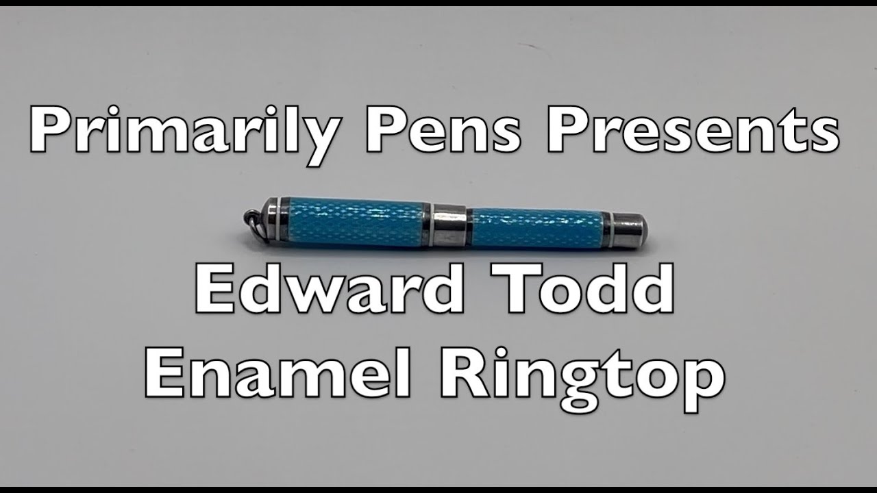 Quick look at a vintage Edward Todd enamel ringtop fountain pen. - YouTube