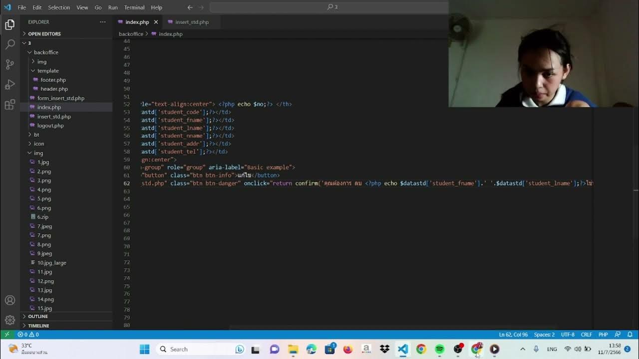 06-onclick return confirm and delete from database - YouTube