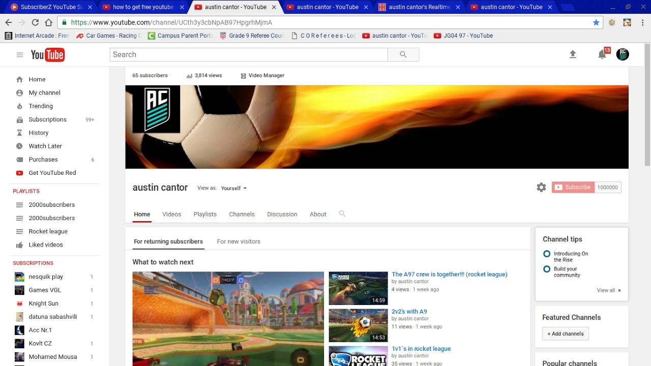 1000000 subscribers hack - YouTube