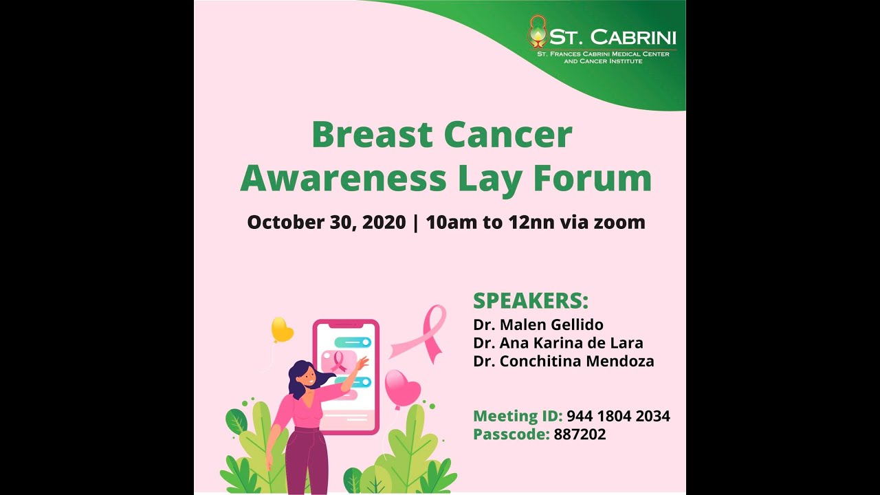 Breast Cancer Awareness Lay Forum - YouTube