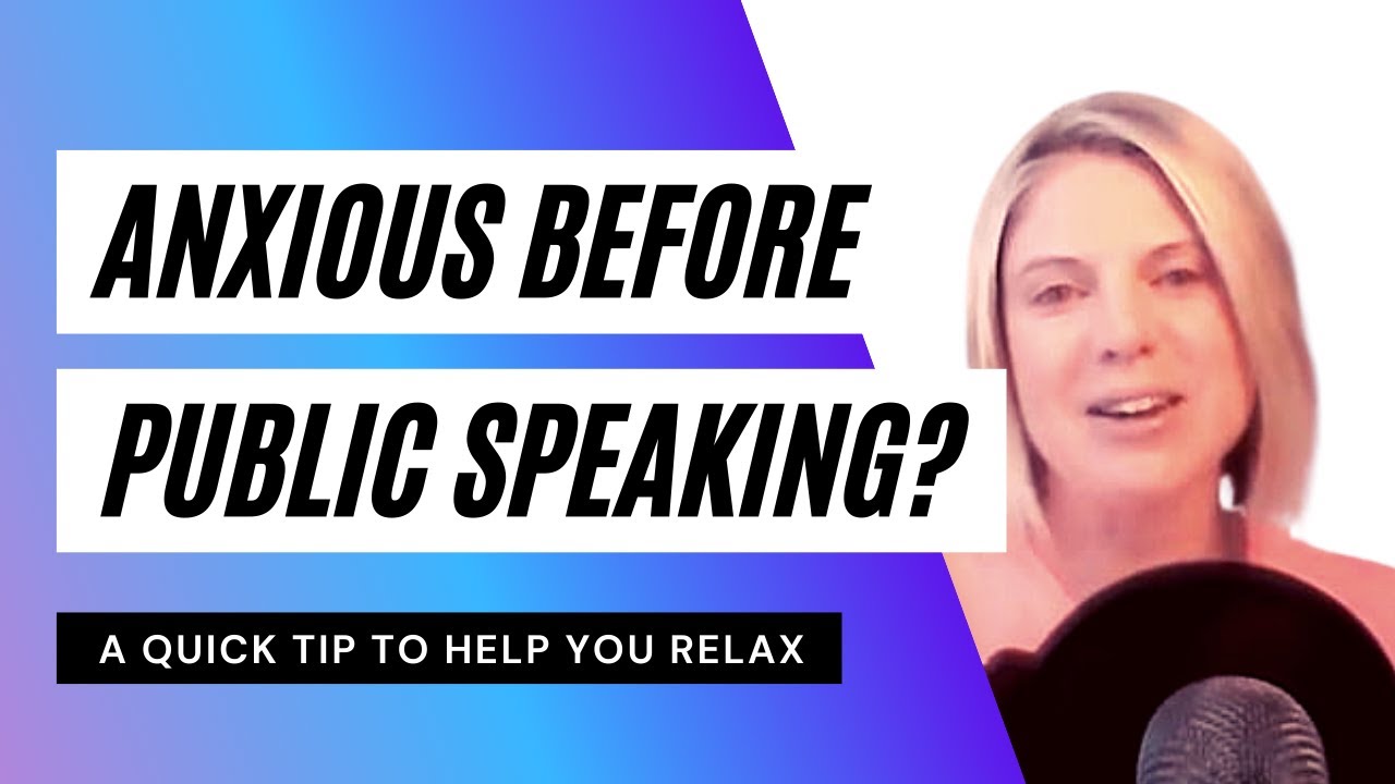 Anxious before public speaking? A quick tip to help you relax. - YouTube