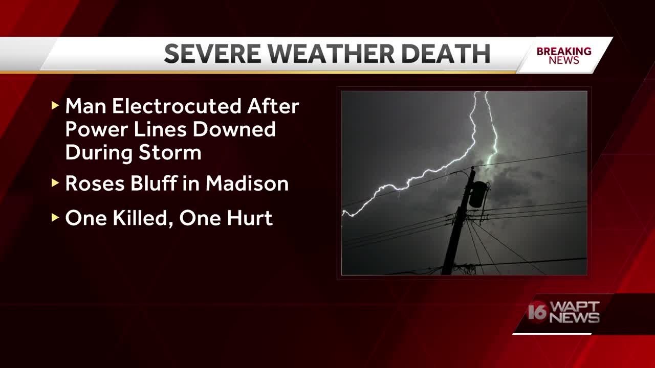 Man electrocuted when he came into contact with downed power line - YouTube
