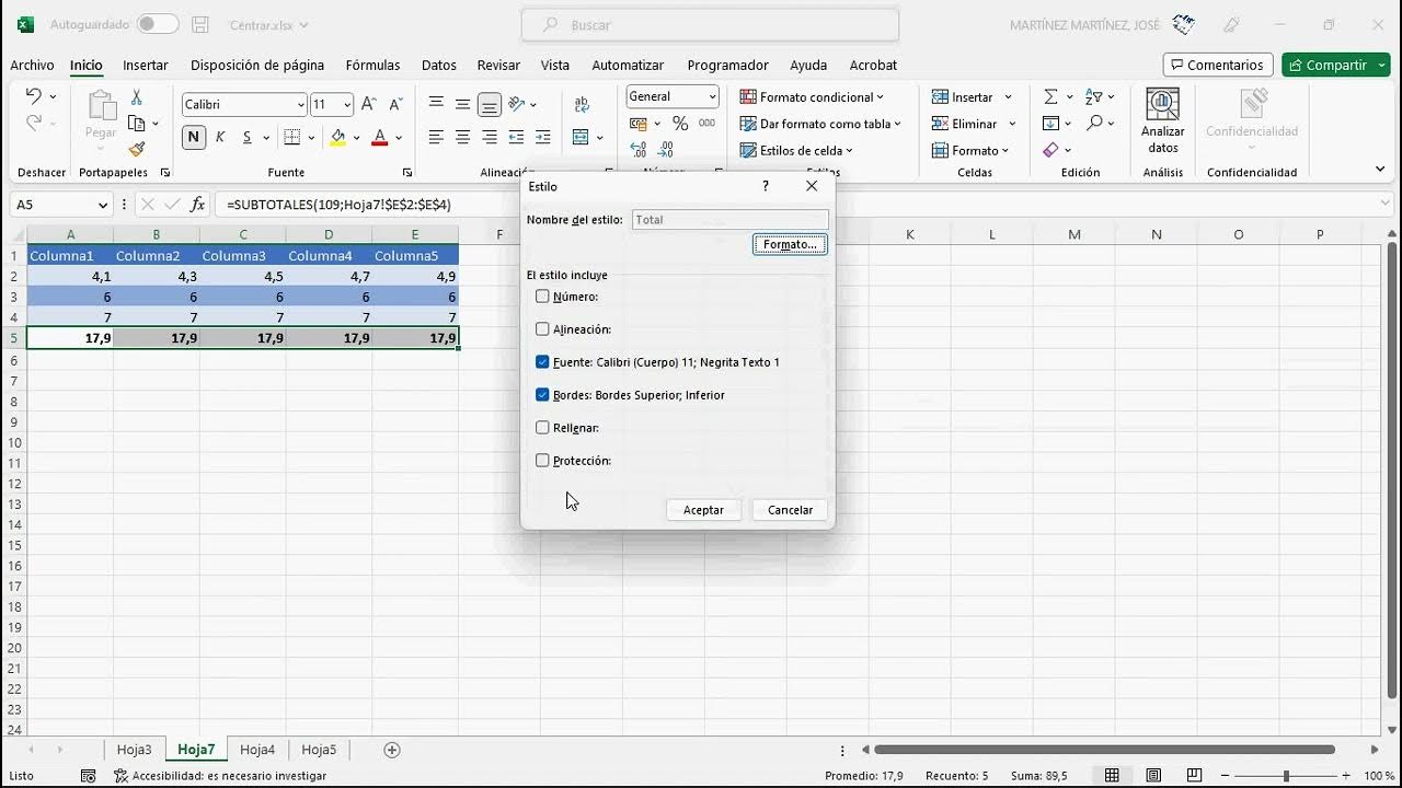 Estilos de celda Excel - YouTube