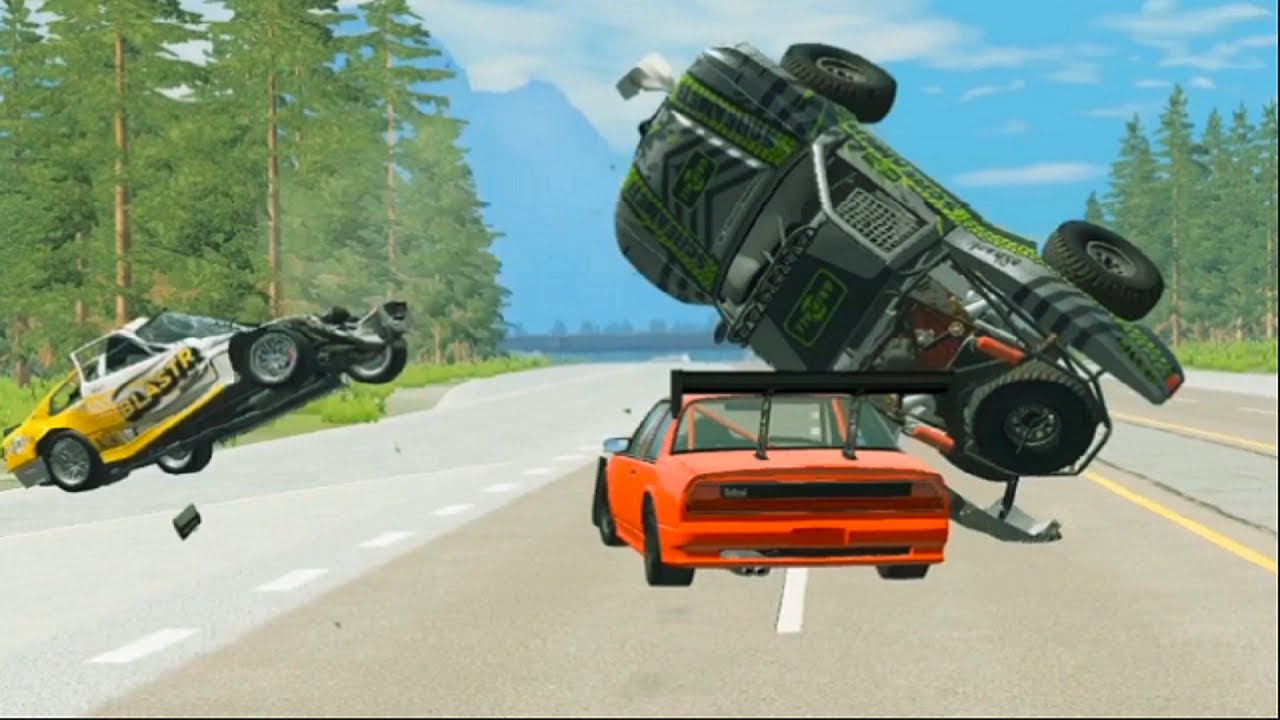 Cars Destruction Test.#14 .Beamng drive realistic & immersive game ...