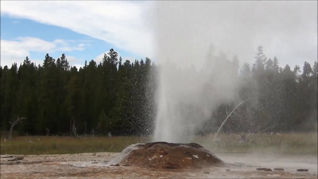 Pink Cone Geyser (10 July 2016) (HD) - YouTube