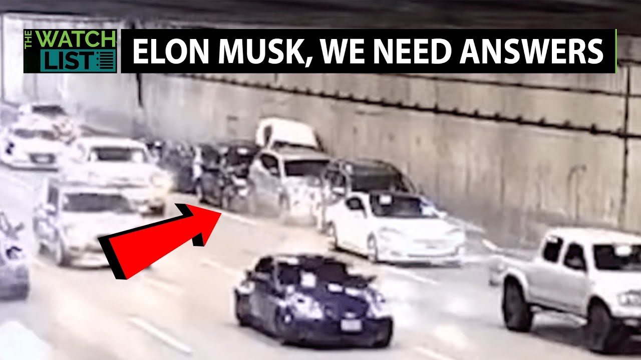 (VIDEO) Self-Driving Tesla Causes 8-Car Pile-Up - YouTube