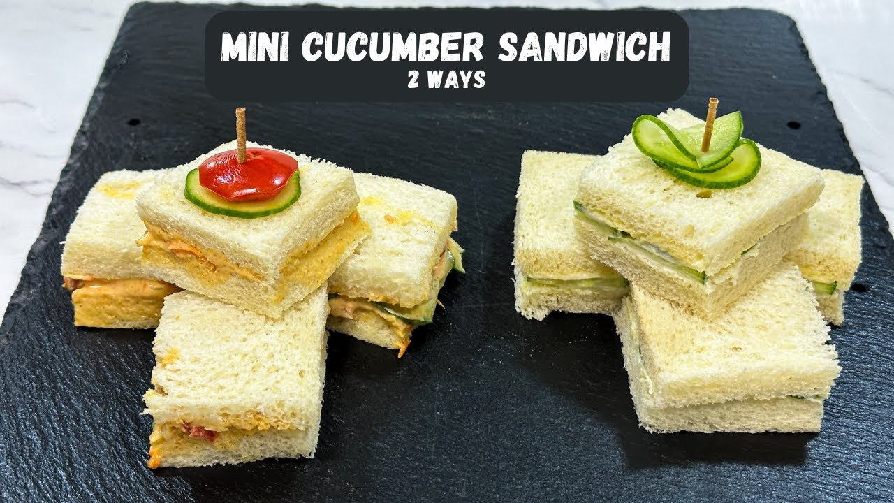 Mini Cucumber Sandwich - 2 Ways | Kids Special Easy Sandwich Recipe ...
