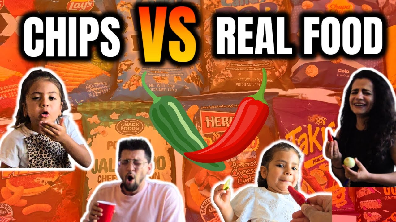 CHIPS VS REAL FOOD CHALLENGE! | CHIPS VS ECHT VOEDSEL! | FAMILIE LAPOP ...