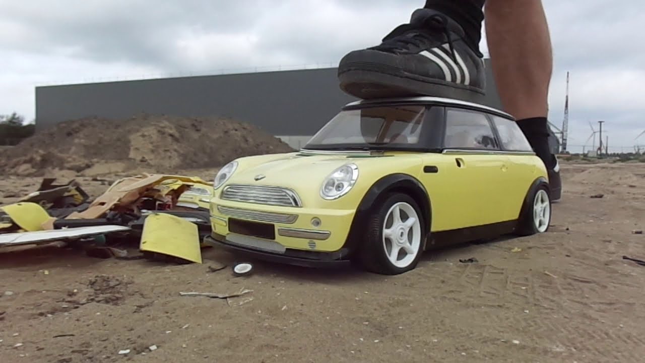 Adidas Superstar, crush, stomp and destroy model Mini Cooper toy car ...