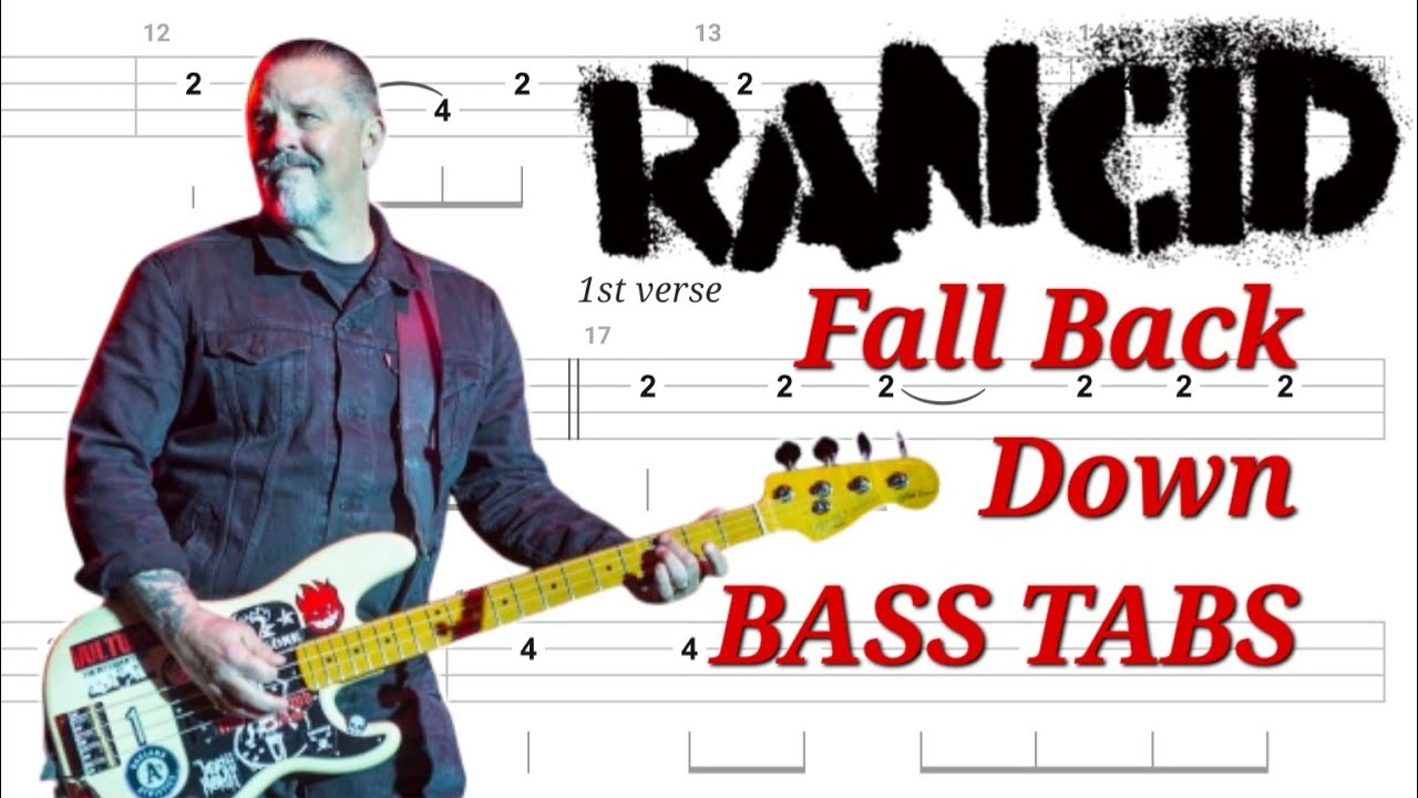 Rancid - Fall Back Down BASS TABS | Cover | Tutorial | Lesson - YouTube