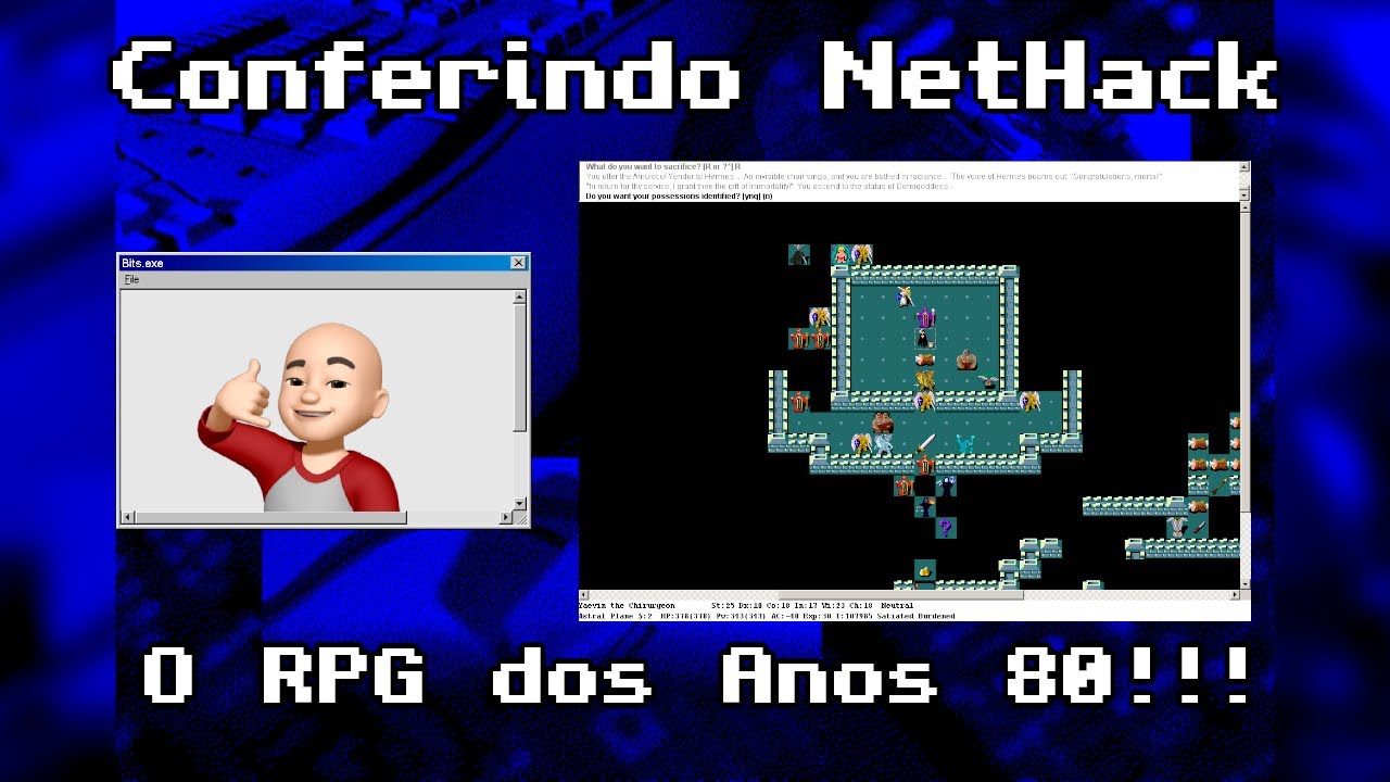 Conferindo NetHack: O RPG dos Anos 80 - YouTube