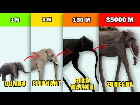 Elephants Species and Monsters Sizes Ranked