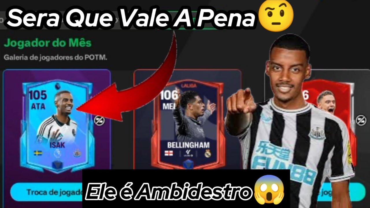 Comprei O Melhor Atacante Da POTM No Fc Mobile😱 Isak 105 Review ...