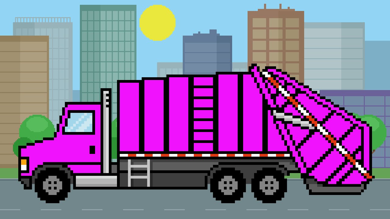 Learn english Colors for kids. Learning Garbage Truck Colours. Teaching ...