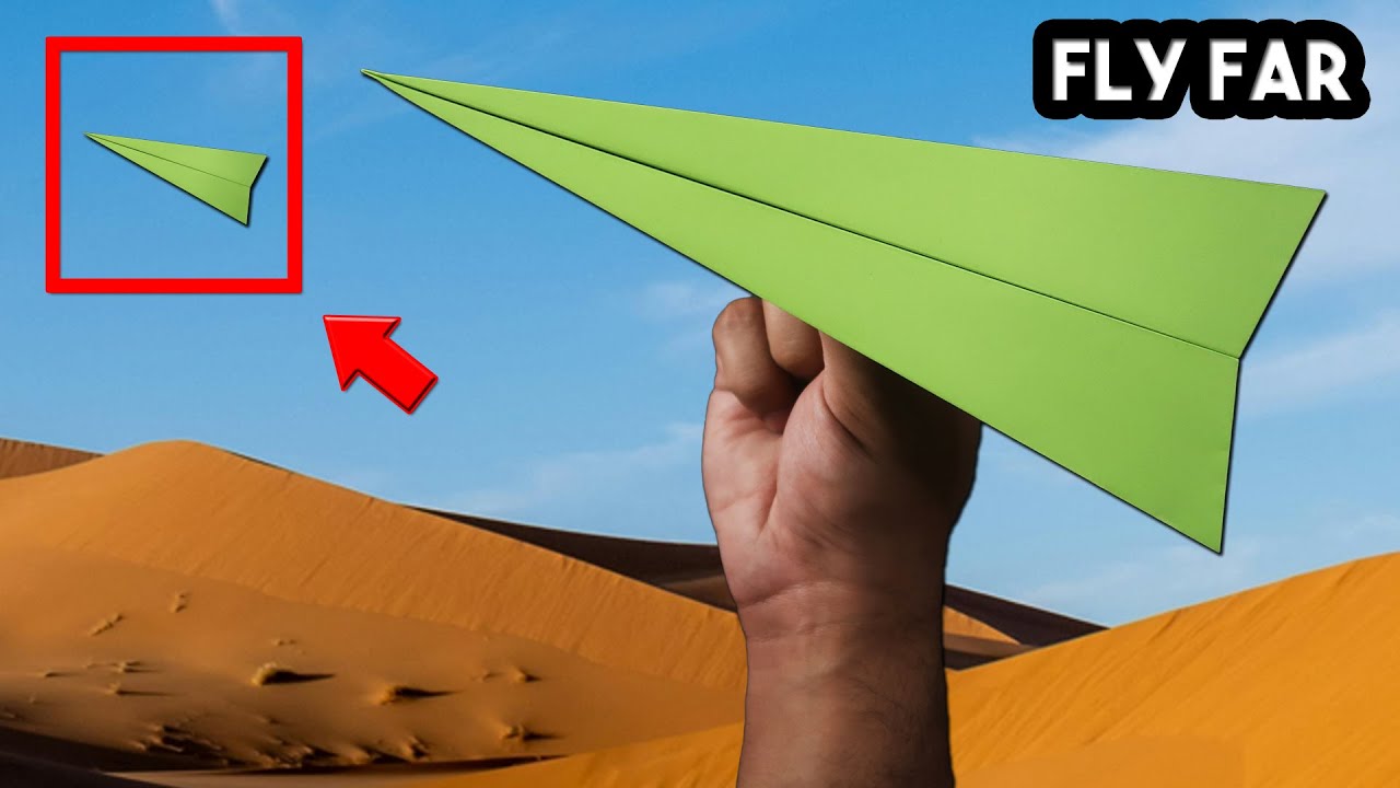 How to Fold the BEST Paper Airplane that Flies Far - YouTube