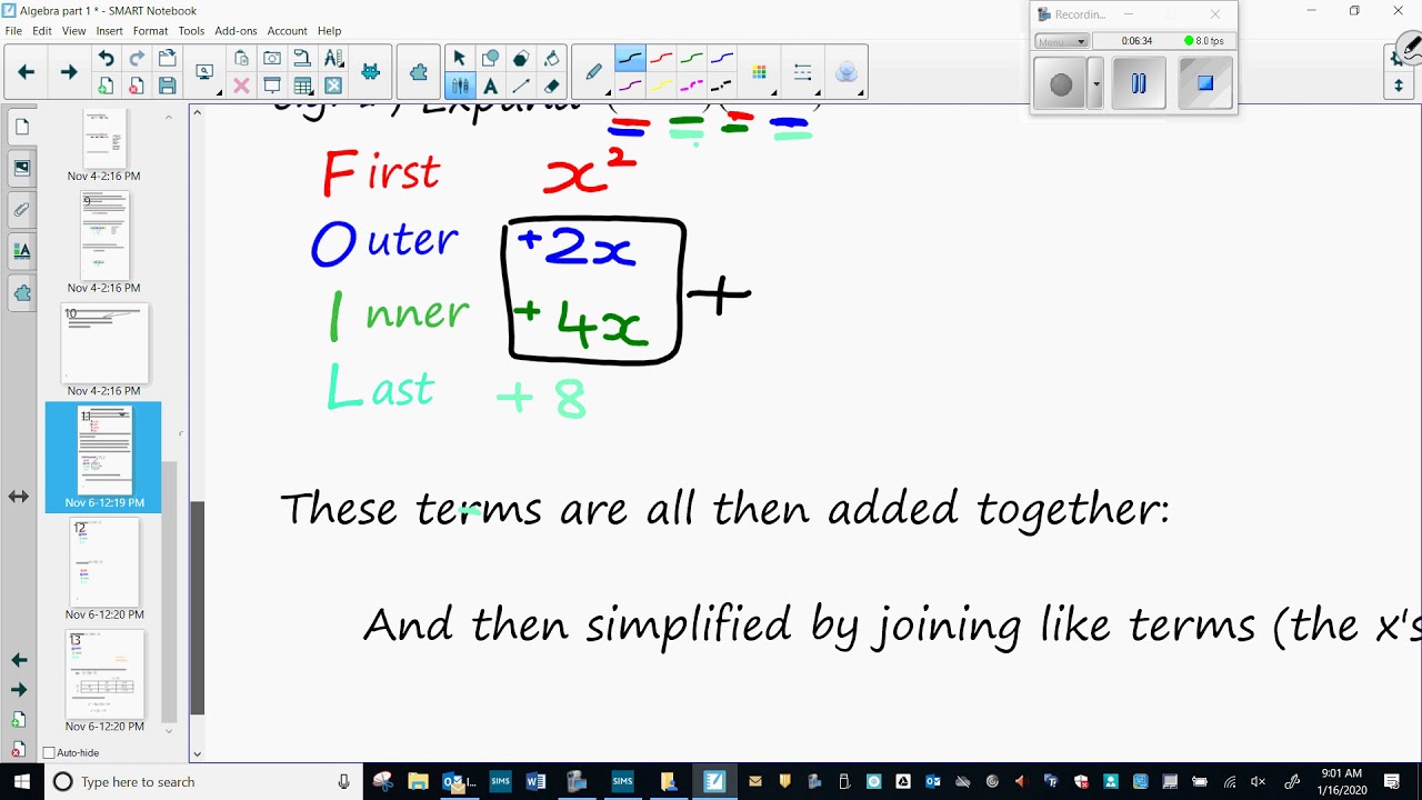 algebra expanding 2 brackets - YouTube