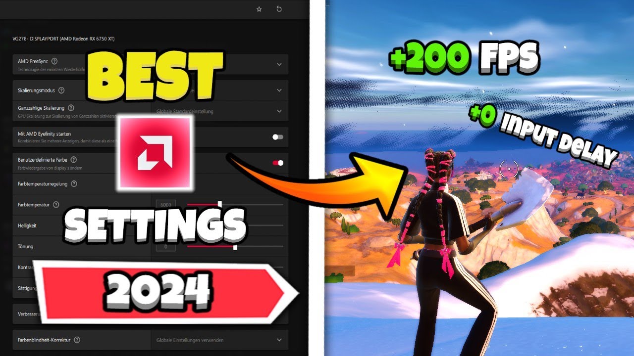 Die BESTEN AMD Settings für FORTNITE in 2024! | ( FPS Boost & mehr ...