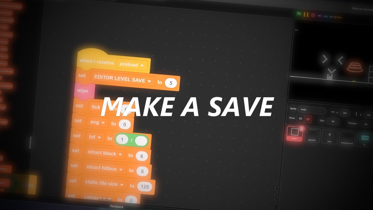 How to Make a Save in GDScratch - YouTube