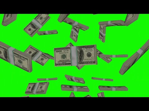 100 Dollar Stack Falling Animation Green Screen Effects HD - YouTube