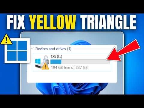 How to Fix & Remove Yellow Triangle ⚠️ from C Drive or Any Disk (2026)