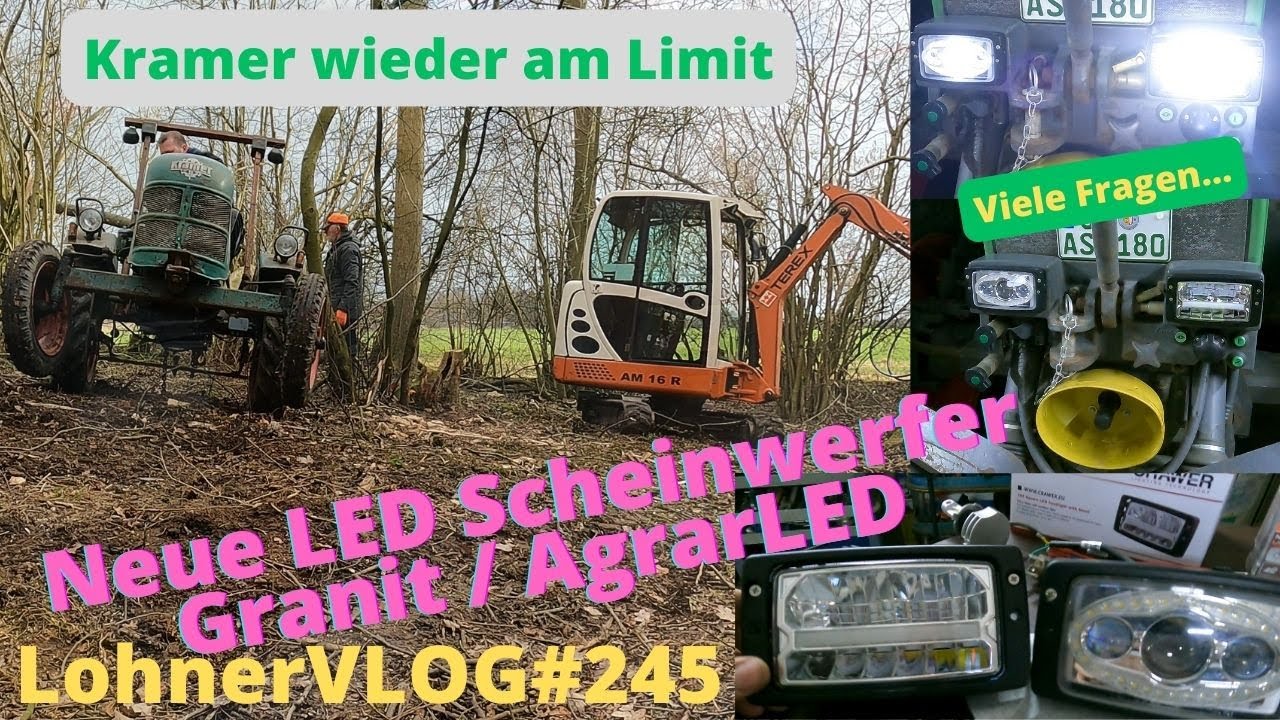LohnerVLOG#245 Kramer KL11/LASCO mit Vollgas im Brennholz I AgrarLED ...