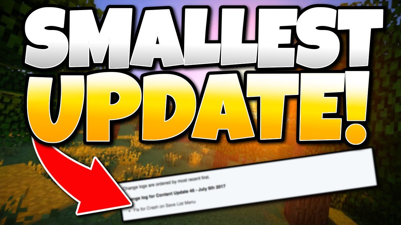Minecraft SMALLEST UPDATE EVER? TU56 Out Now For Xbox One- Corrupted ...