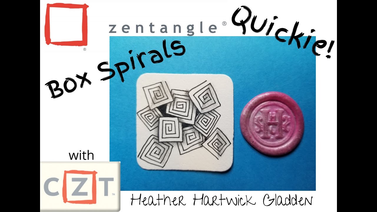 Box Spirals | Zentangle® Quickie - YouTube