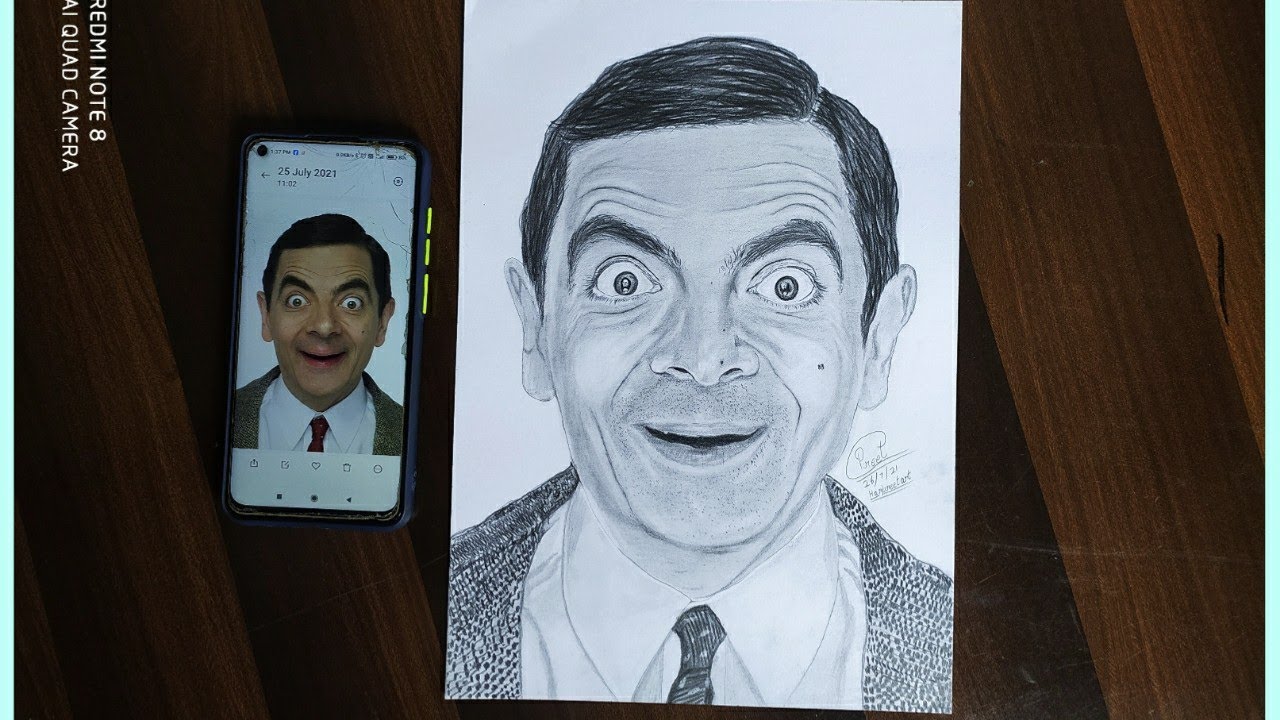 How To Draw Mr bean| Mr Bean Drawing| Mr Bean Face Drawing| Mr Bean ...
