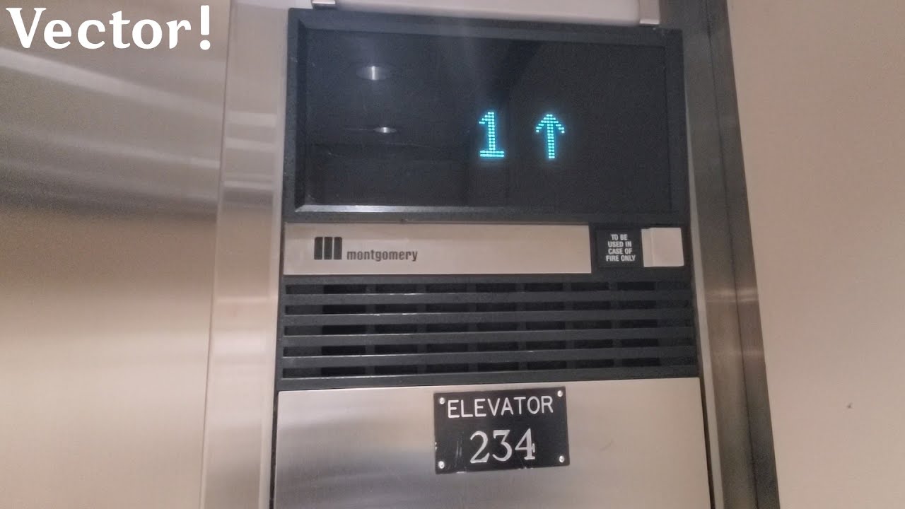 AMAZING Montgomery Vector Traction Elevators at UW Allen Library South ...