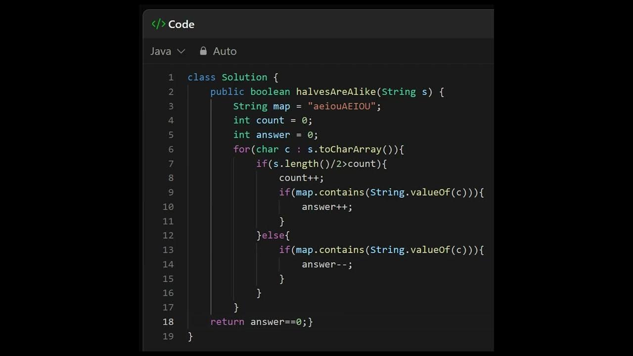 1704 Determine if String Halves Are Alike - YouTube