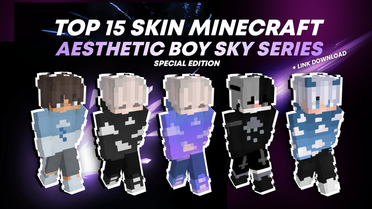 TOP 15 SKIN MINECRAFT BOY AESTHETIC | MCPE INDONESIA - YouTube