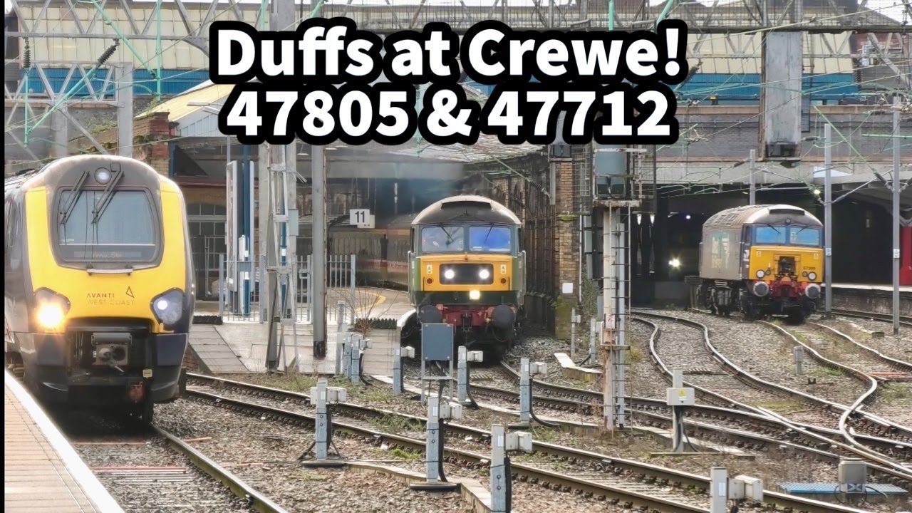 47805 5Z47 Crewe HS to Carlisle plus 47712 stabled on Depot at Crewe 16 ...