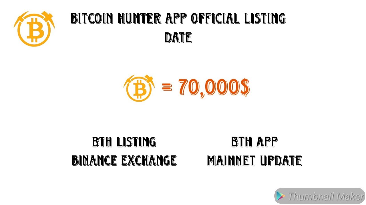 🎉Grand News🎉 Bitcoin Hunter App Official Listing Date Announced || BTH ...