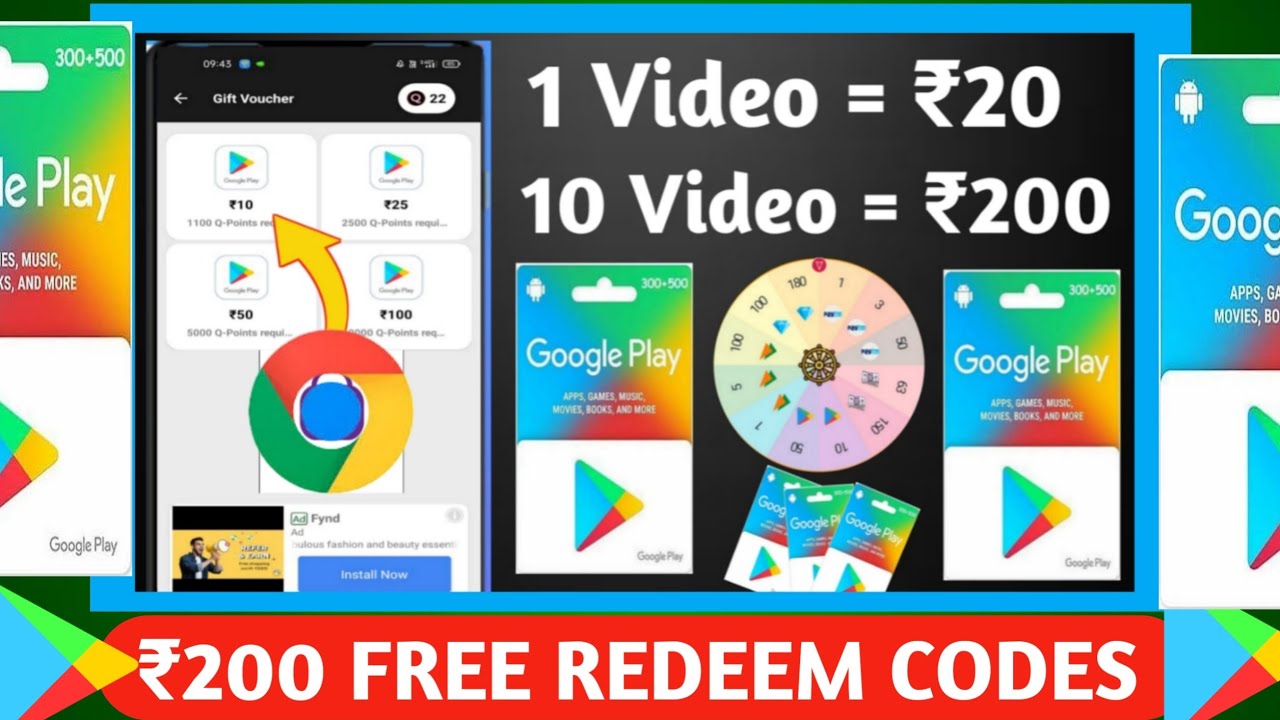 Earn Rs.200 Free Redeem code | Free Google Play Redeem Code App | New ...