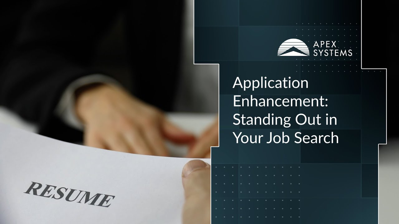 Application Enhancement: Standing Out in Your Job Search - YouTube