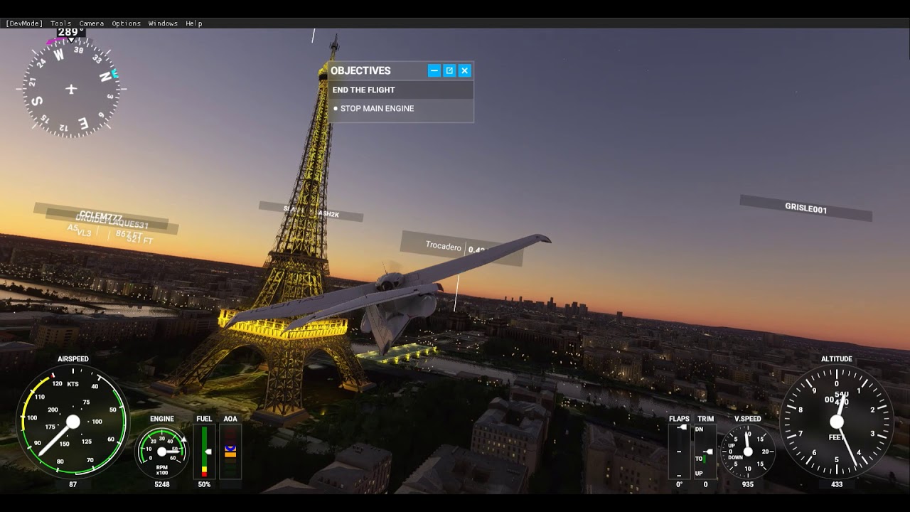 Microsoft Flight simulator 2020 Eiffeltower Paris - YouTube
