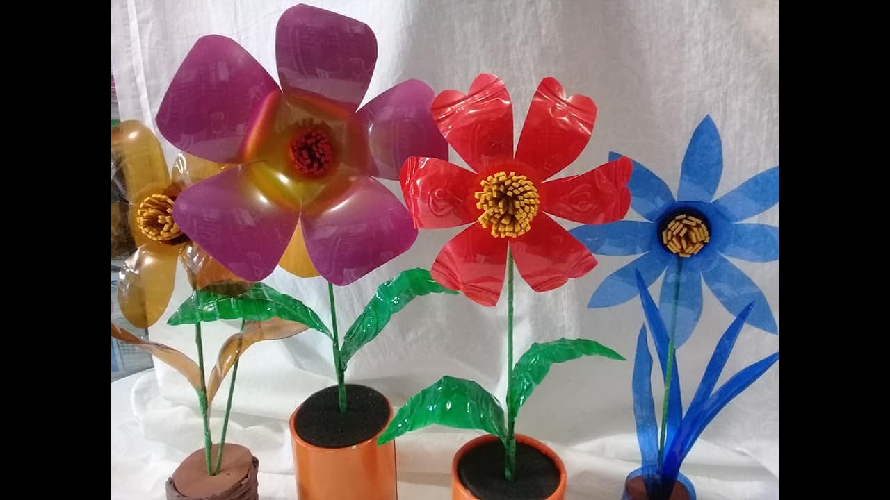 Flores Hechas Con Botellas De Plastico FLORES HECHAS CON BOTELLAS DE
