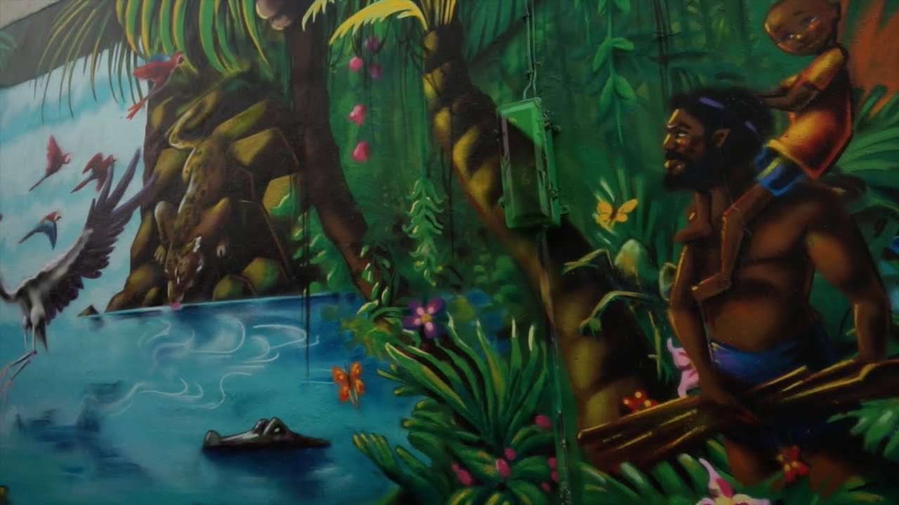 The Amazon rainforest mural a touch of paradise in st leonards - YouTube