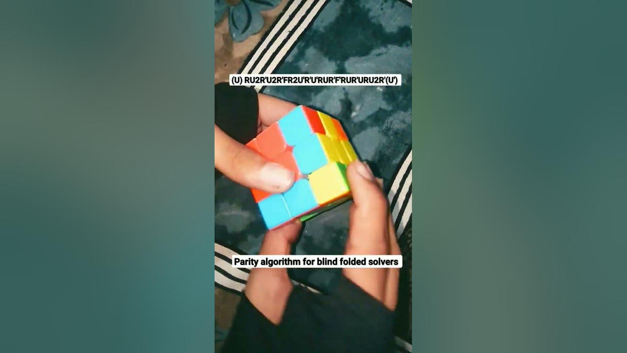 Learn how to do parity algorithm for blind folded solvers #viral #cube ...