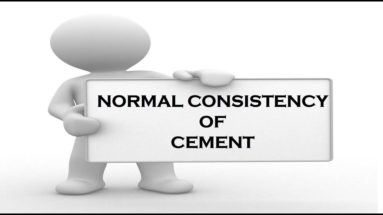 Normal/ Standard consistency of cement - YouTube