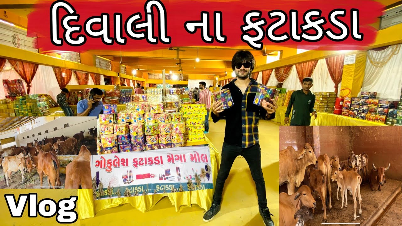 દિવાલી ના ફટાકડા | ગોકુલેશ ફટાકડા મેગા મોલ |ગૌસાળા| jibrail Jethva vlogs || - YouTube