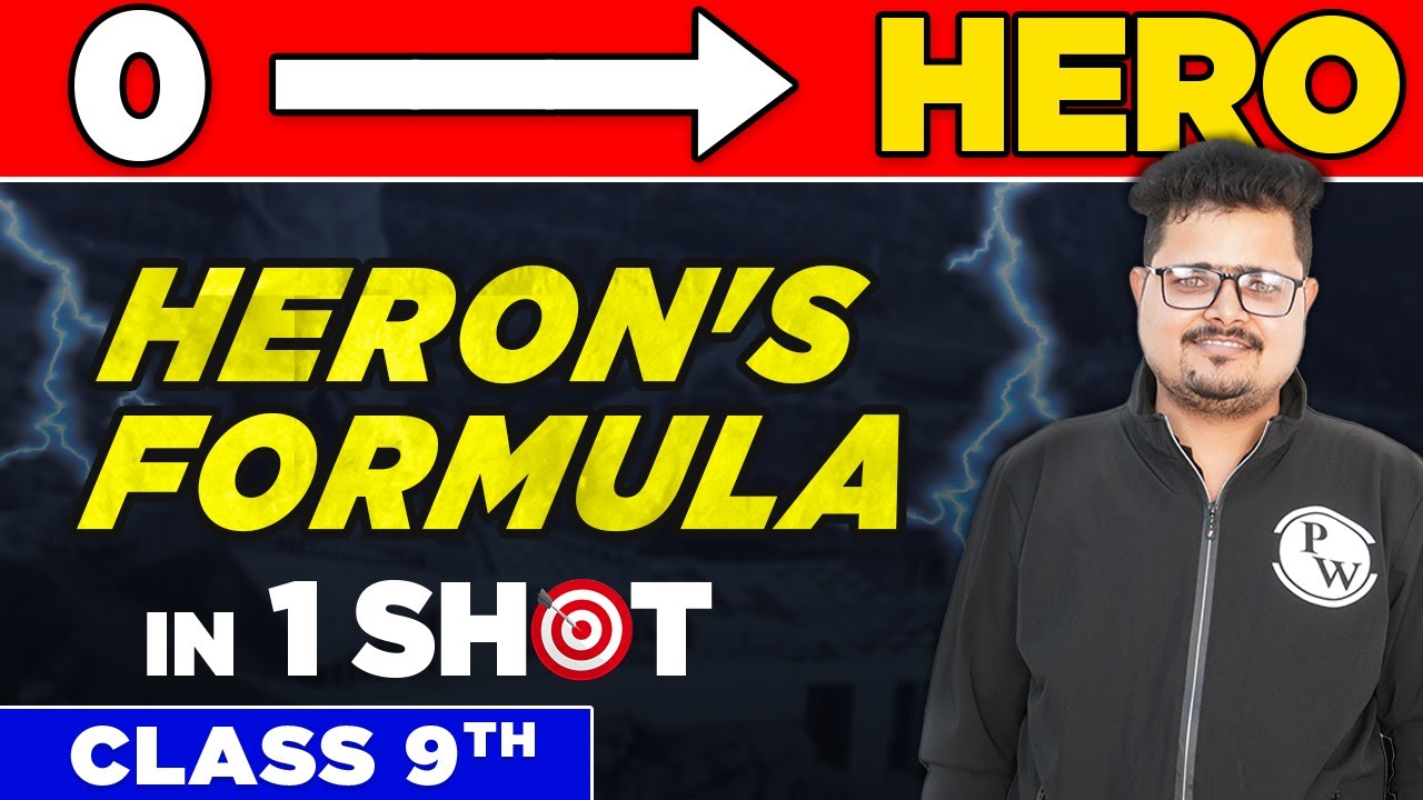 HERON'S FORMULA in One Shot - From Zero to Hero || Class 9th - YouTube