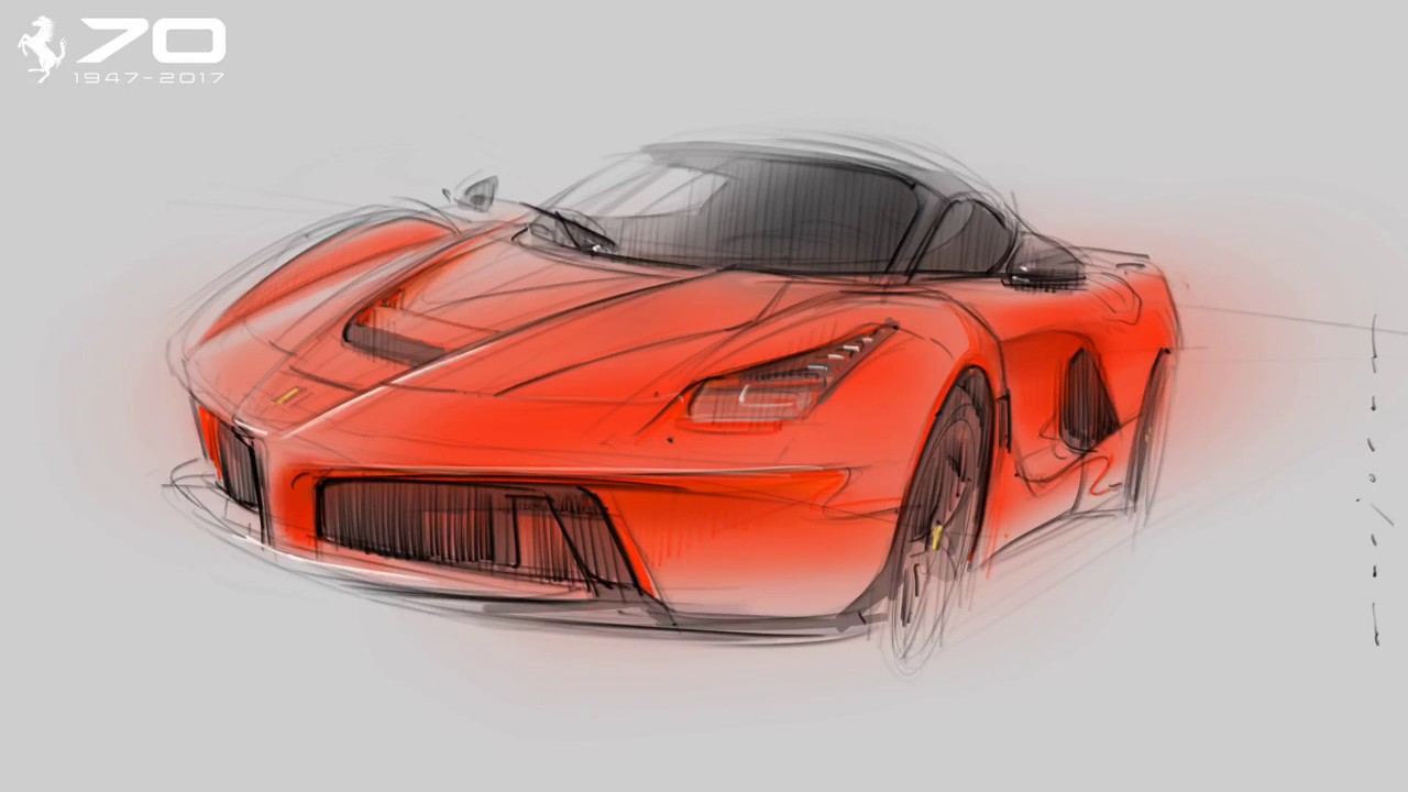 Ferrari LaFerrari Aperta - Goodwood iPad and Procreate sketch - YouTube