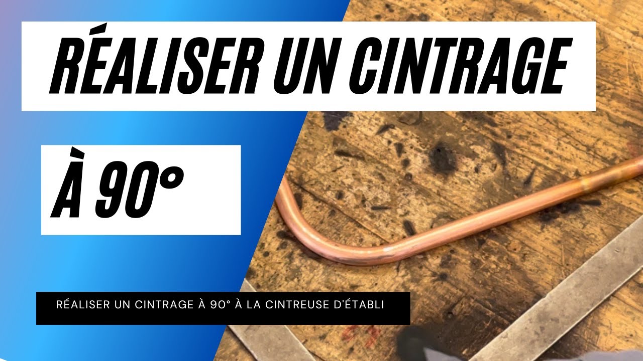 Réaliser, faire un cintrage à 90° à la cintreuse d'établi - YouTube