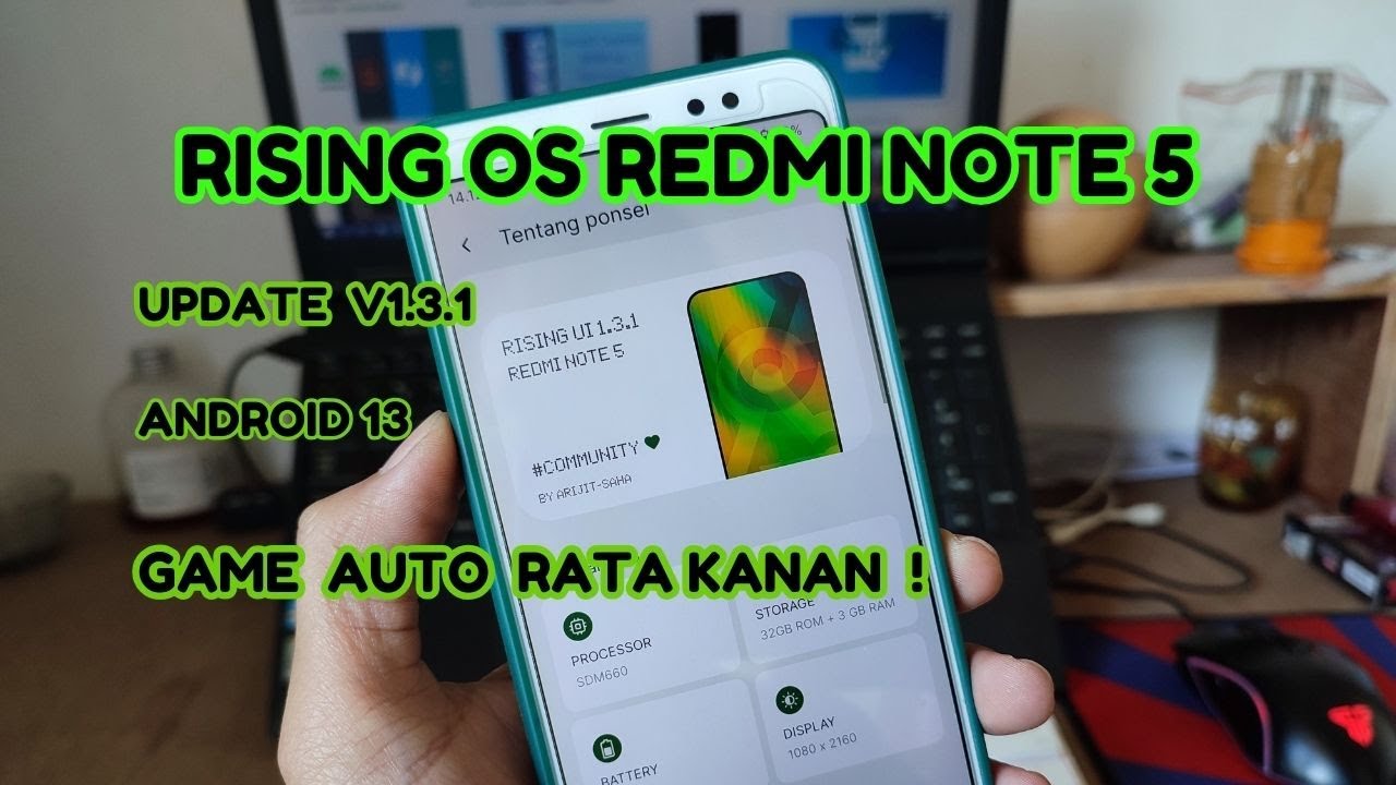Customrom Redmi Note 5 RisingOS v1.3.1 Damascus Android 13 ( Game auto ...