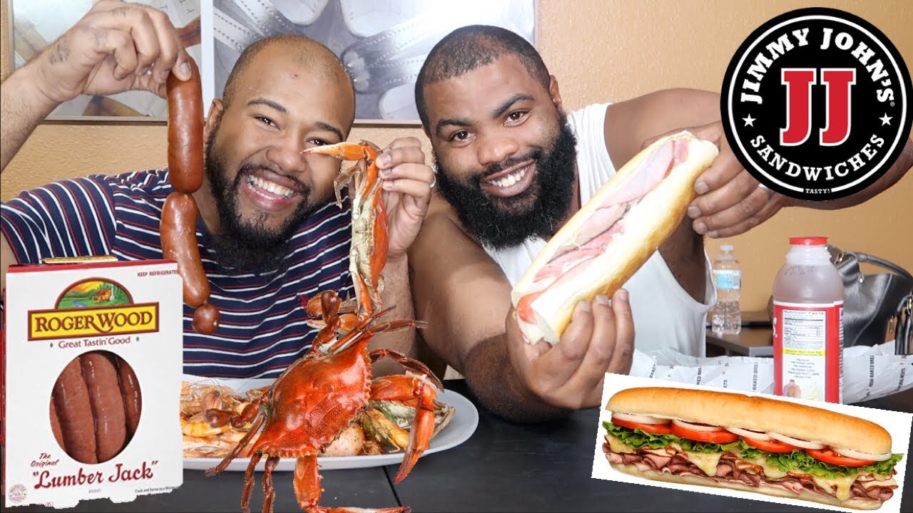 JIMMY JOHNS & SEAFOOD BOIL! BLUE CRABS, SHRIMP & A GIANT SUB - YouTube